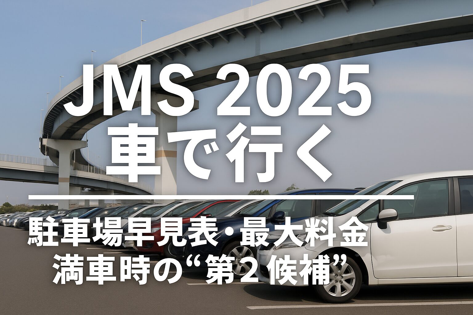 JMS 2025 車で行く｜駐車場早見表・最大料金・満車時の“第2候補” - かいぶつくんブログ
